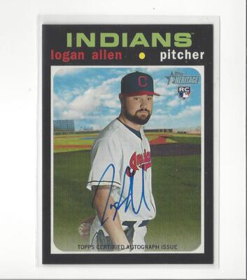 2020 Topps Heritage Real One Logan Allen Rookie AUTOGRAPH Indians | eBay