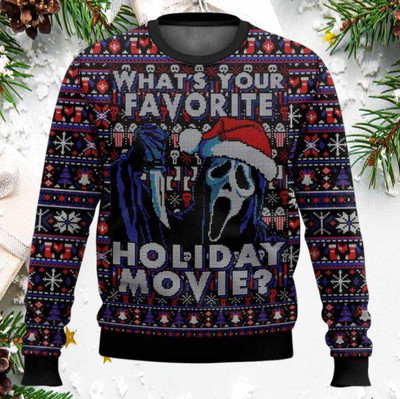 Ghostface What’s Your Favorite Holiday Movie Ugly Christmas Sweater ...