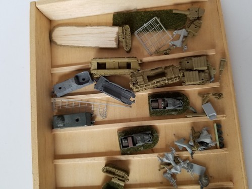 GHQ Micro Armor German Siege Gun Miniatures Partially Paintd WW2 1:285 ...