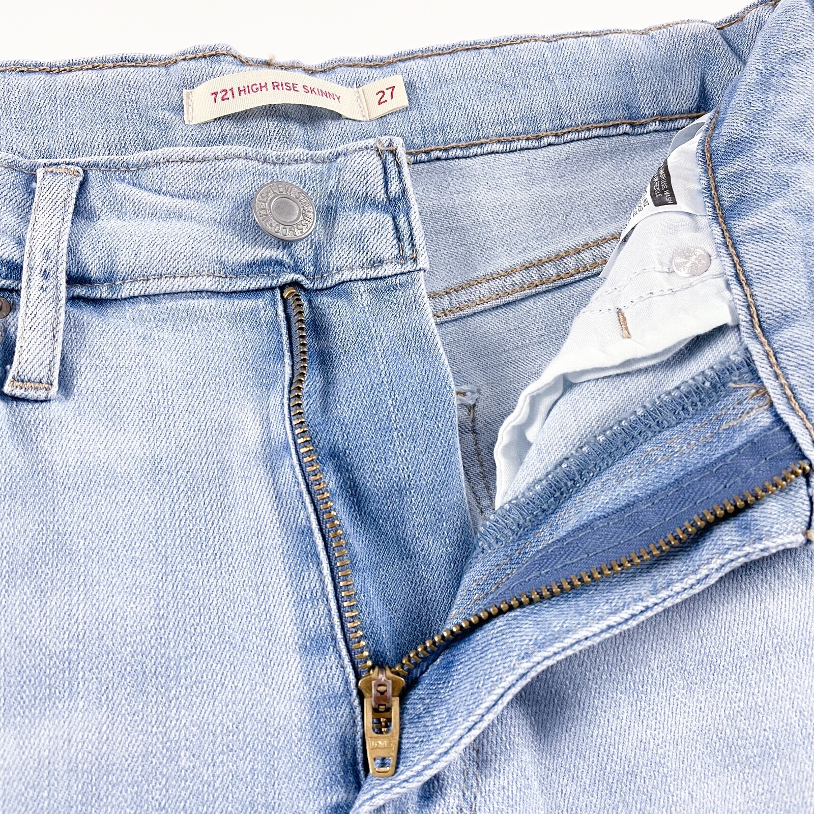 Levi’s 721 Jeans Women’s High Rise Skinny Azure Mood Light Blue 18882 ...