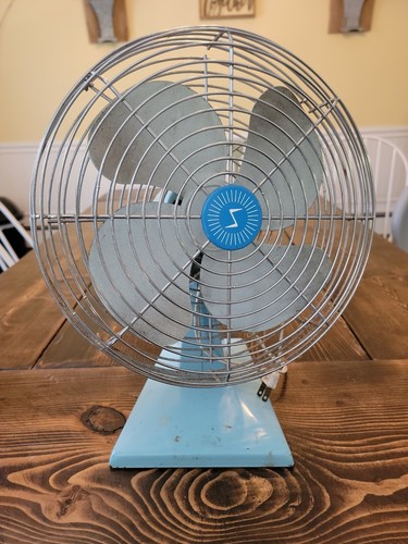 vintage superior electric fan ( Baby Blue) working all metal | eBay