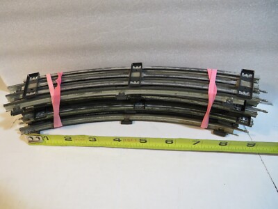 ( 8 ) Lionel 3 RAIL O27 Standard CURVED 9 IN, Track Section, USED | eBay
