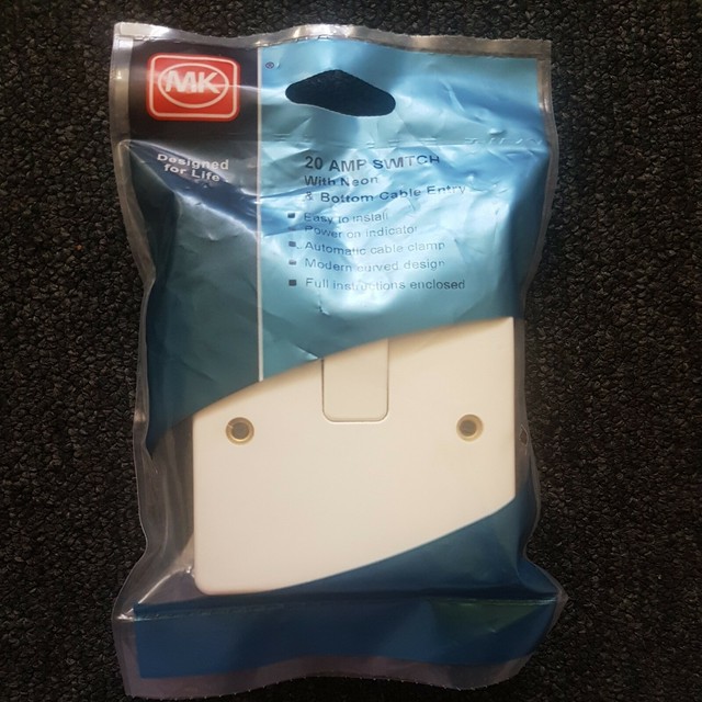 K5423WHI 20 Amp Double-pole Switch With Neon K5423 Whi by MK for sale ...