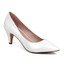WHITE Size 8.5 Slip-on Classic Pump Shoes Heel Modern Casual Dressy ...