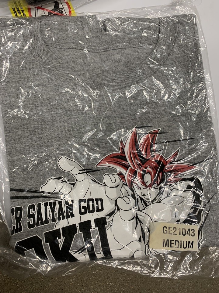 NEW Official GE Dragon Ball Z Shirt Dbz Saiyan Goku Men T-Shirt Size M ...
