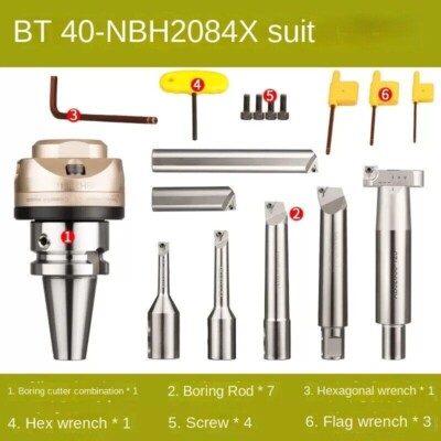 BT40 Precision Boring Tool CNC Miniature Tool with Boring System Fine ...