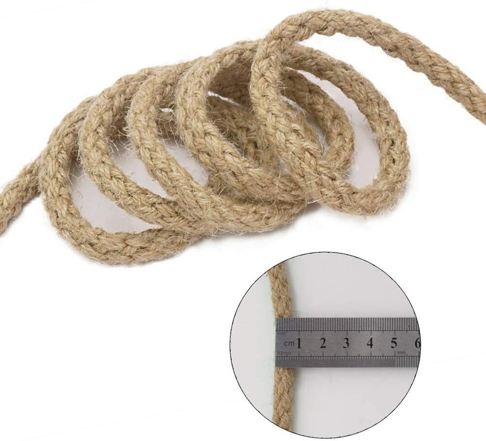 8mm Jute Rope Natural Braided Jute Macrame Cord for Garden Gifts DIY ...