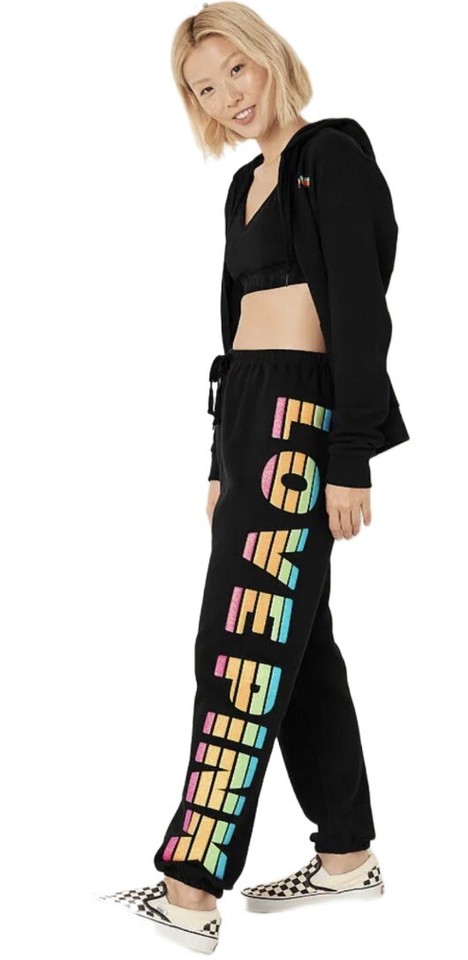 Victoria's Secret Pink Rainbow Glitter Full Zip Hoodie + Pants Set ...