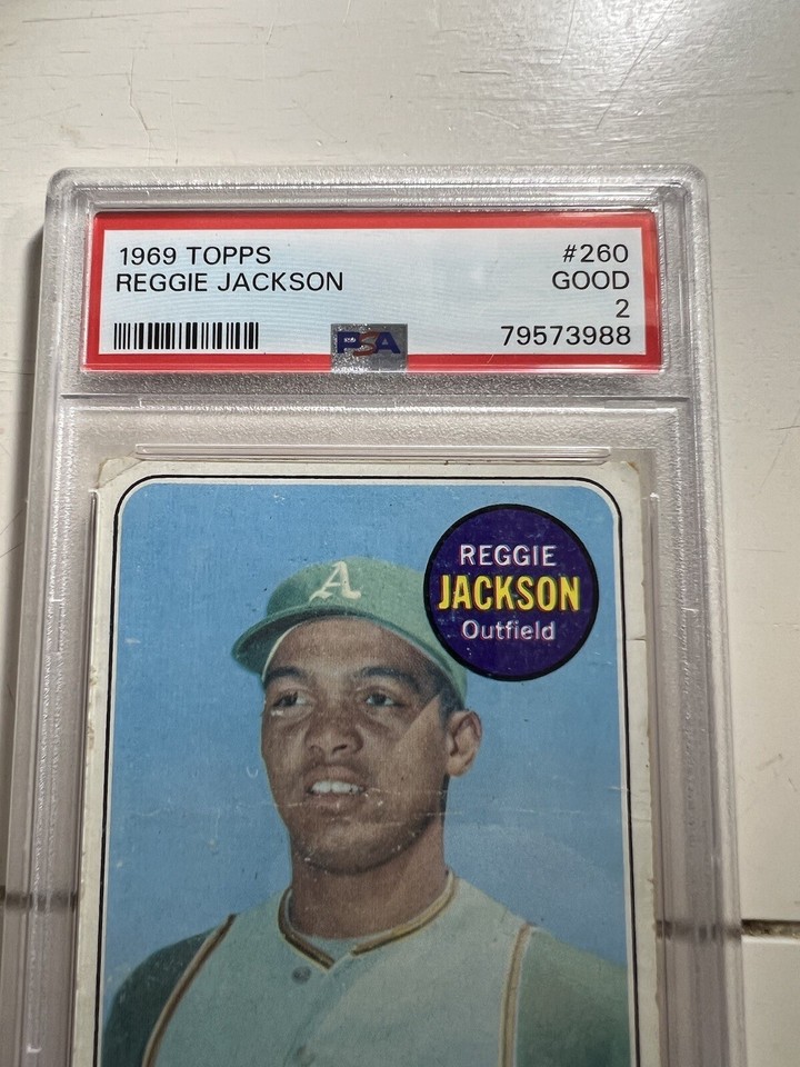 1969 Topps #260 Reggie Jackson ** ROOKIE ** PSA Good 2 ** Oakland A’s ...
