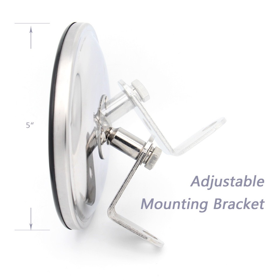 5" Convex Blind Spot Mirror For ISUZU UD HINO Trucks Buses Stainless ...