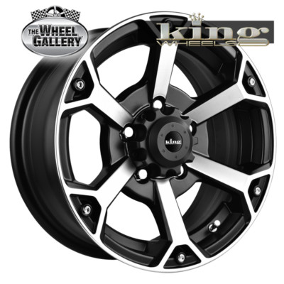 Set of King Digga 14x6 5/114.3 10P Satin Black - Machined Steel Wheels ...