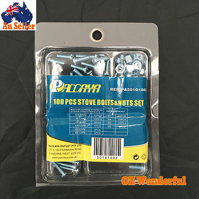 100 PCS STOVE BOLTS AND NUTS SET BOLT AND NUT KIT epp0584 | eBay Australia