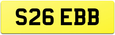 SEB THEME PERSONAL OLD PRIVATE CAR REG NUMBER PLATE S26 EBB FEES PAID ...