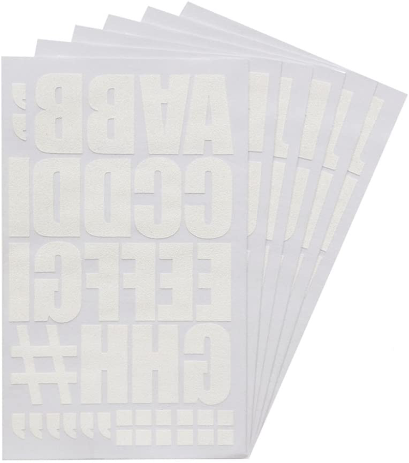 Iron on Transfer 2 Inch White Flock Letters 6 Sheets - White | eBay