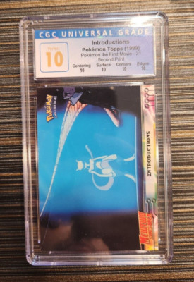 CGC Perfect 10 Pokemon Topps Mewtwo Introductions Pokemon the First ...