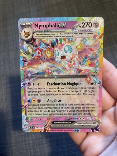 Carte Pokemon NYMPHALI (Sylveon) EX 086/191 EV08 Étincelles Déferlantes ...