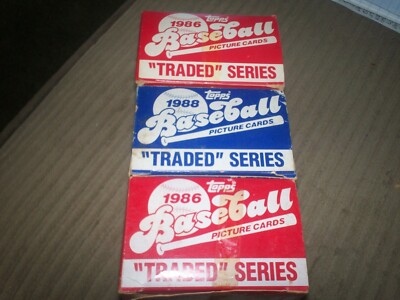 1986 1988 TOPPS BASEBALL TRADED SERIES CARDS # 1-T TO 132-T 3 BOXES | eBay