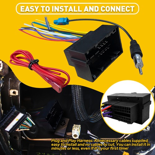 For Chrysler Pacifica 2017-2020 Car Stereo Factory Radio Wiring Harness ...