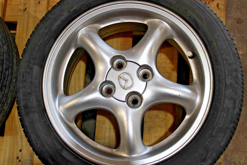 200O-2005 OEM ENKEI Miata 15" Inch 4x100 Alloy Wheel Rims (TIRES NOT ...