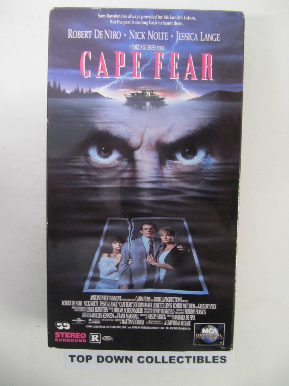 Cape Fear, Robert De Niro, Nick Nolte Jessica Lange VHS Movie | eBay