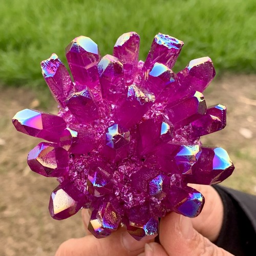 259G New Find pink Phantom Quartz Crystal Cluster ...