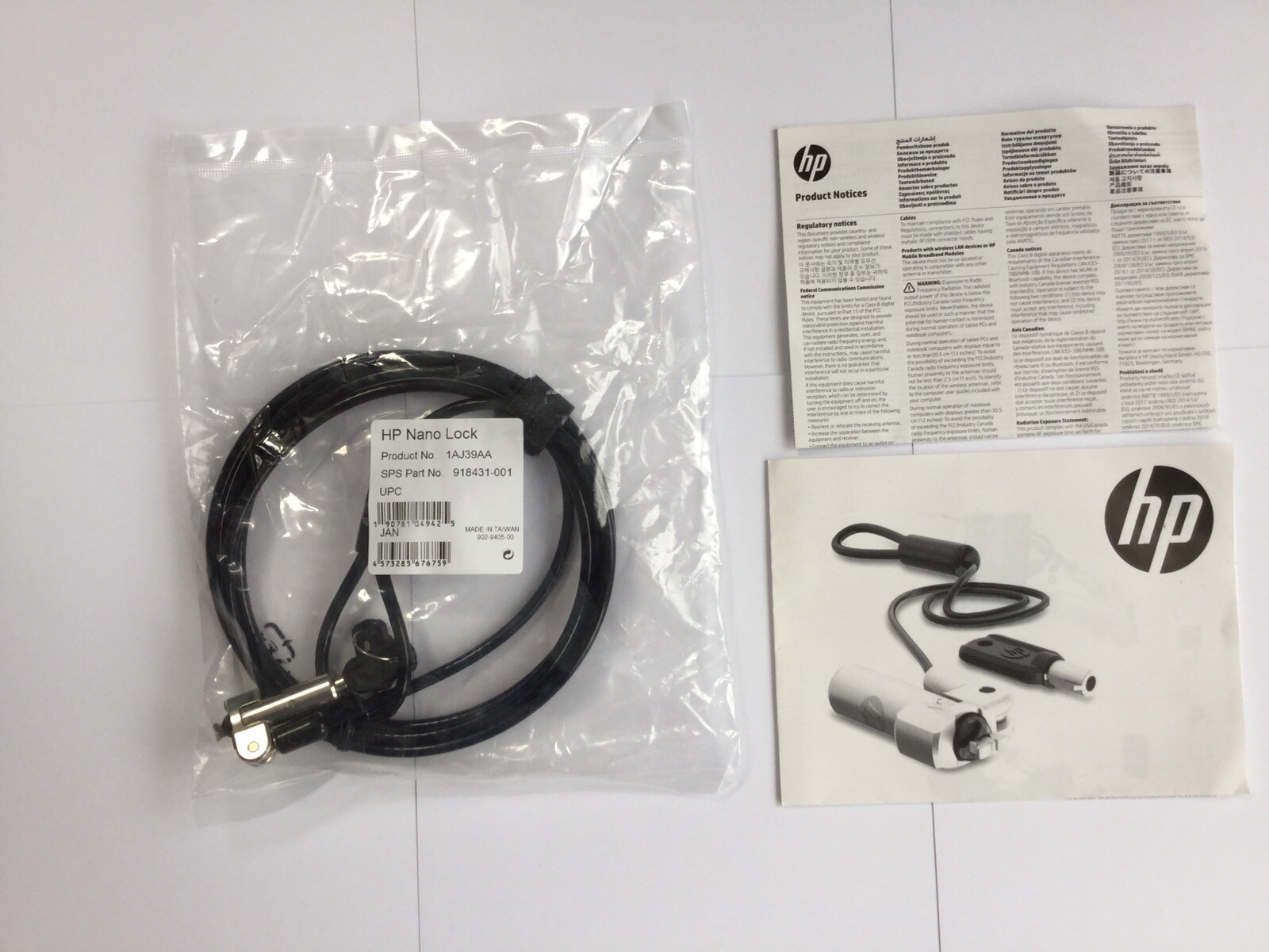 Hewlett Packard Nano Keyed Cable Lock 1AJ39AA Brand New | eBay UK