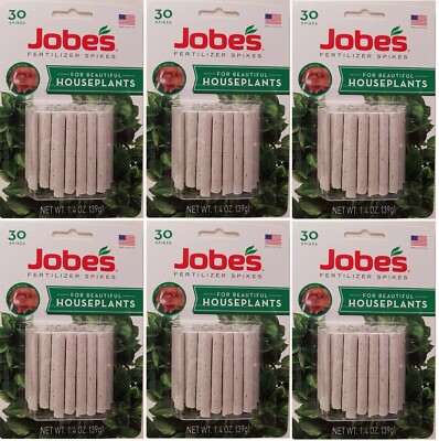 6 Packs Jobe's House Plants Fertilizer Spikes (30 Spikes/Pack, Total ...