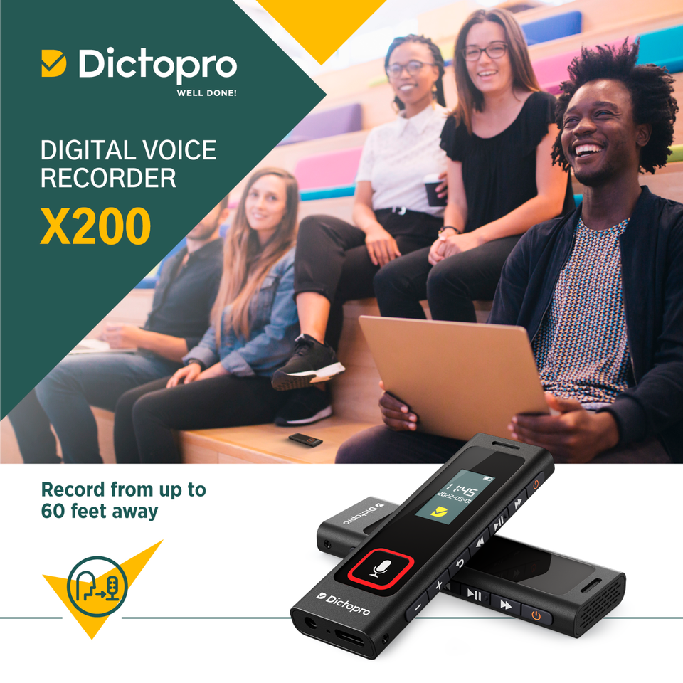 Mini Digital Voice Activated Recorder By Dictopro, 8GB Spy Dictaphone ...