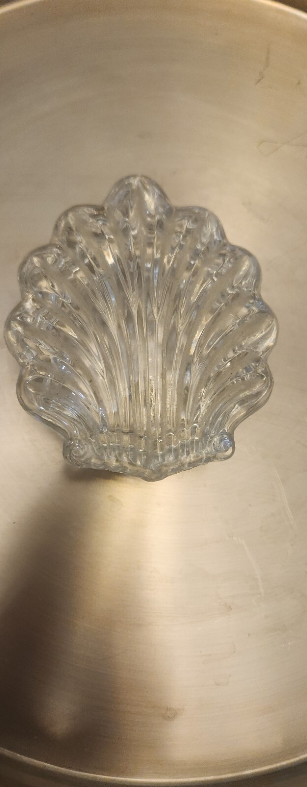 Vintage Crystal Collectible Small Shell Shaped Trinket Dish with Lid | eBay