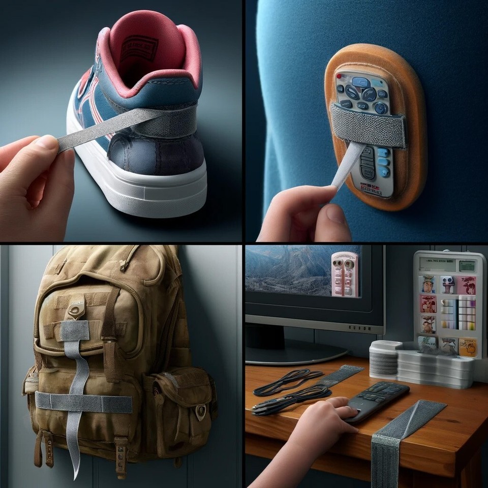 Velcro® Brand Basic Hook or Loop White or Black Sew On Tape 25m Roll ...