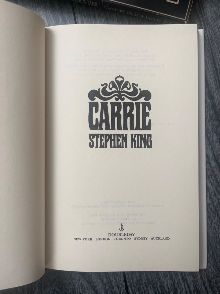 Carrie by Stephen King 1974 Hardcover 1st Edition Doubleday Vintage DJ ...