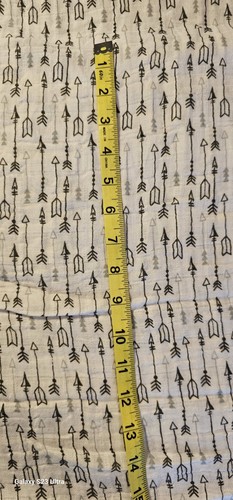 Fabric Sewing Crafting Gauze Arrows Black White Lightweight Sheer 4 1 ...