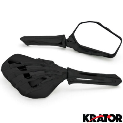 Black Skeleton Skull Hand REARVIEW MIRRORS Motorcycle CRUISER CHOPPER ...