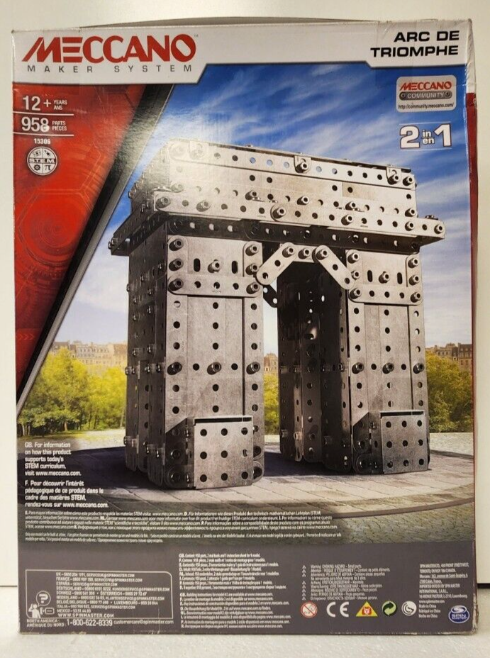 Meccano Erector Set Empire State Building/Arc de Triomphe 2 in 1 New in ...