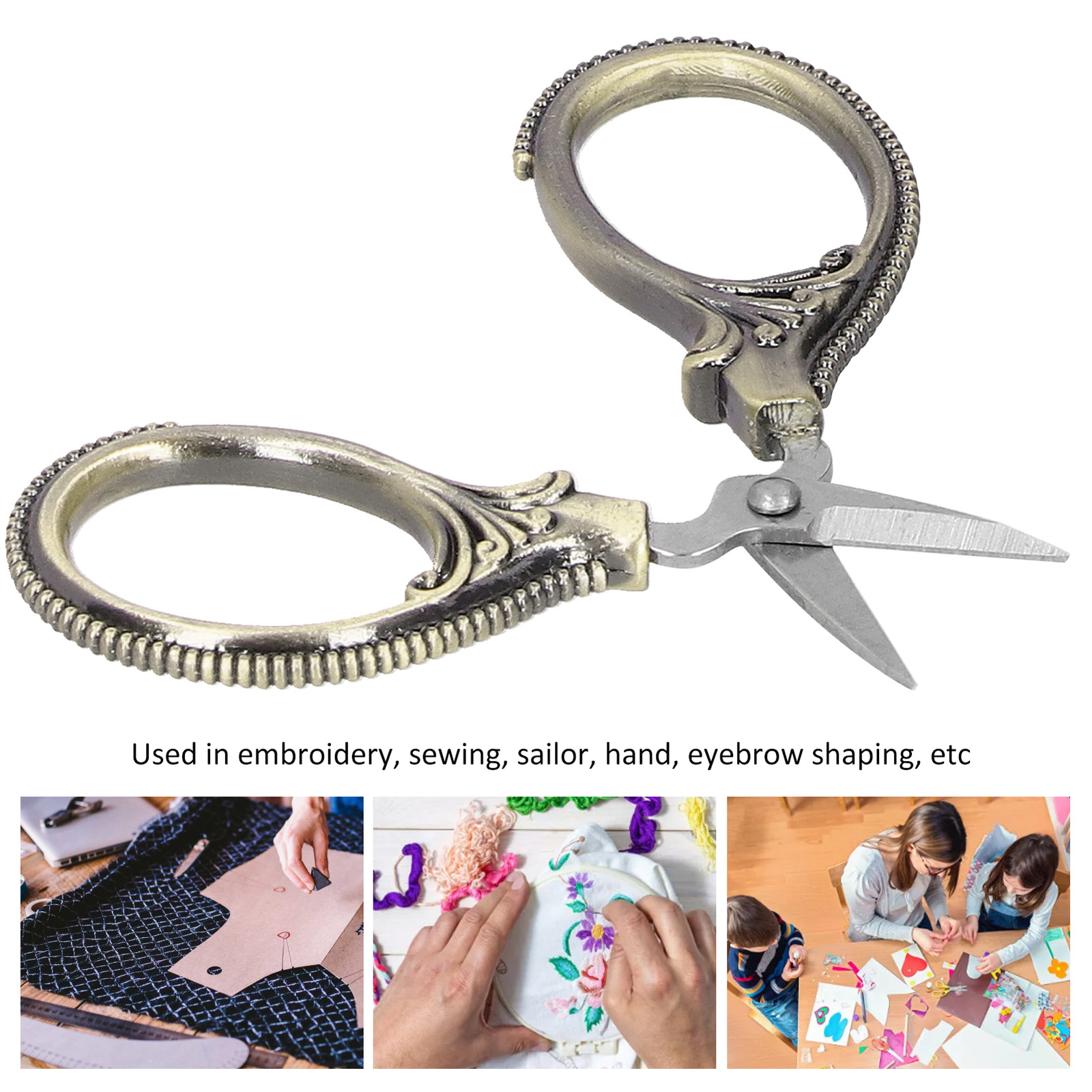 Stainless Steel Sewing Scissors Thread Embroidery Tailor Handicraft ...