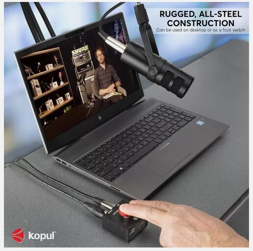 Kopul MuteMate 2x2 - Momentary Microphone Mute / Talk Switch (MINT) | eBay