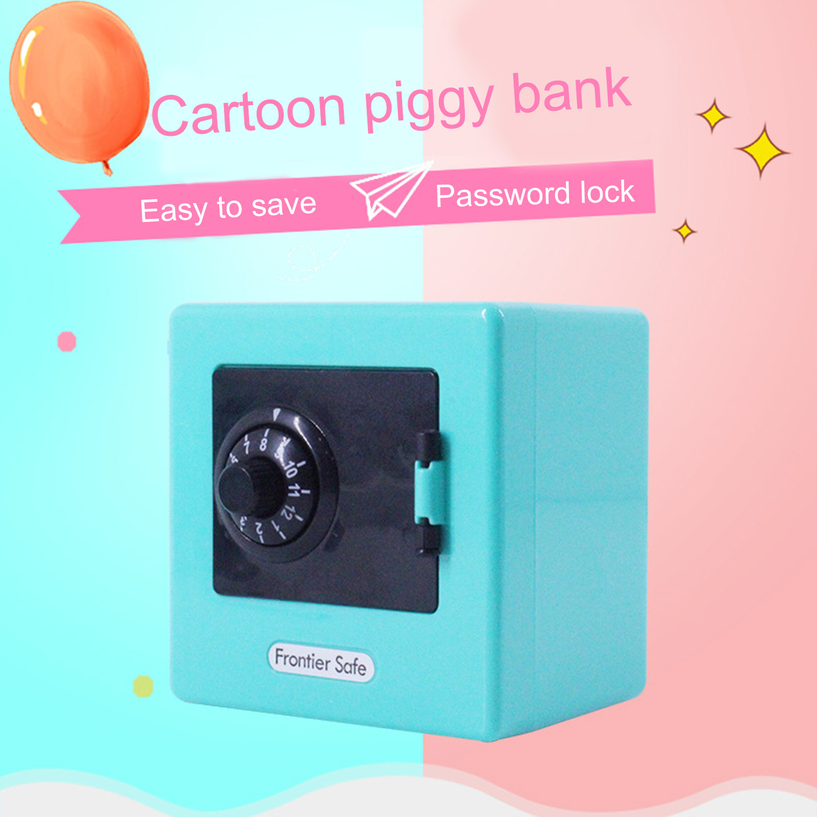 Coin Bank Toy Fun Ornamental Safe-shaped Children Piggy Bank Code Lock ...