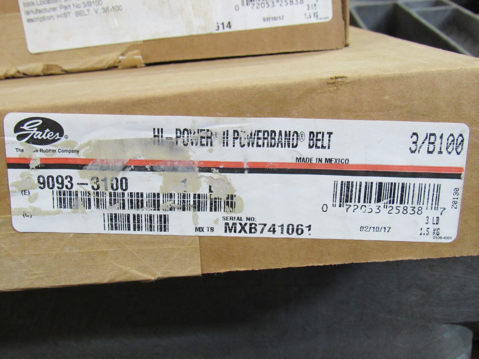 NEW GATES HI-POWER II POWERBAND BELT 3/B100 9093-3100 | eBay