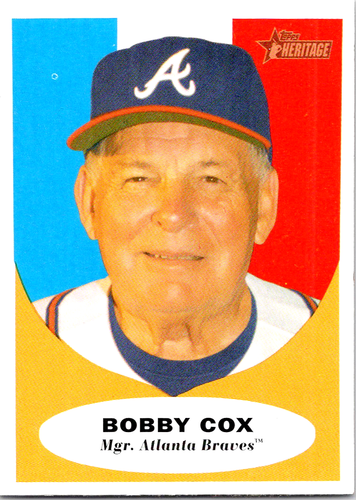 Bobby Cox Manager #137 2010 Topps Heritage Baseball | eBay