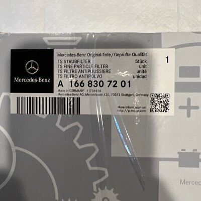 Mercedes Benz OEM A 166 830 72 01 TS Fine Particle Filter Set Of 2 | eBay
