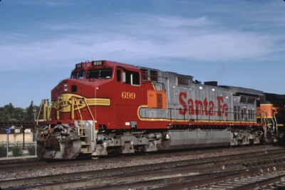 AT&SF Santa Fe GE C44-9W Kodachrome original Kodak Slide | eBay