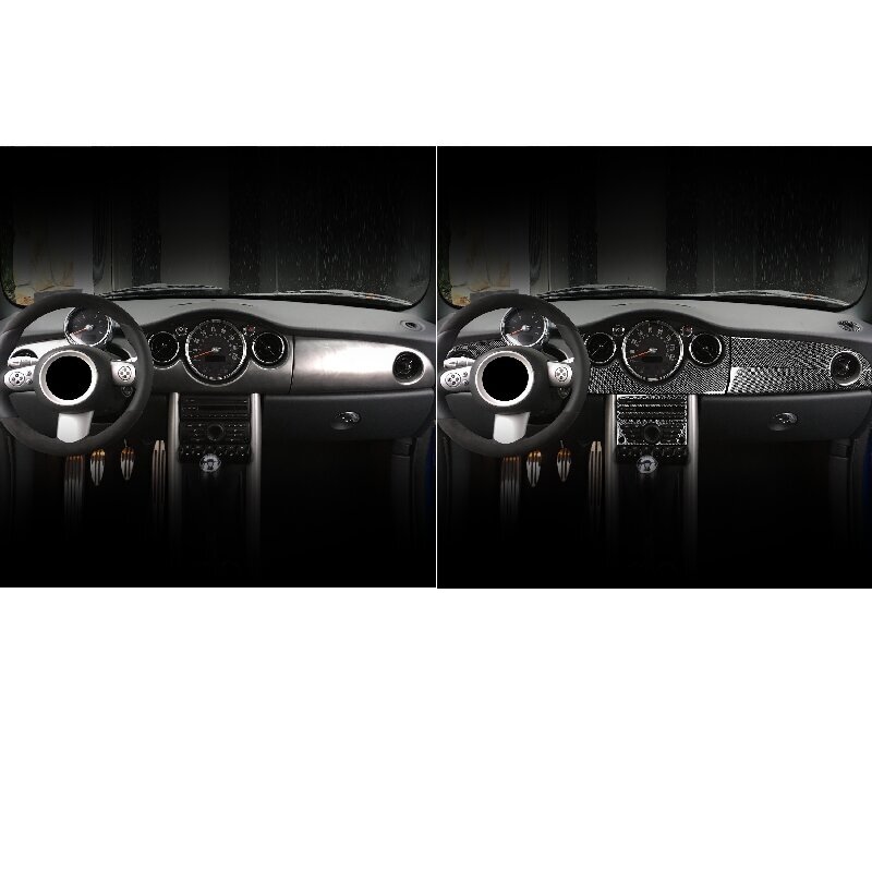Real Carbon Fiber Interior Center Console Trim for Mini Cooper R53 2005 ...