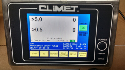 Climet CI-154 Portable Laser Particle Counter with power cord no ...