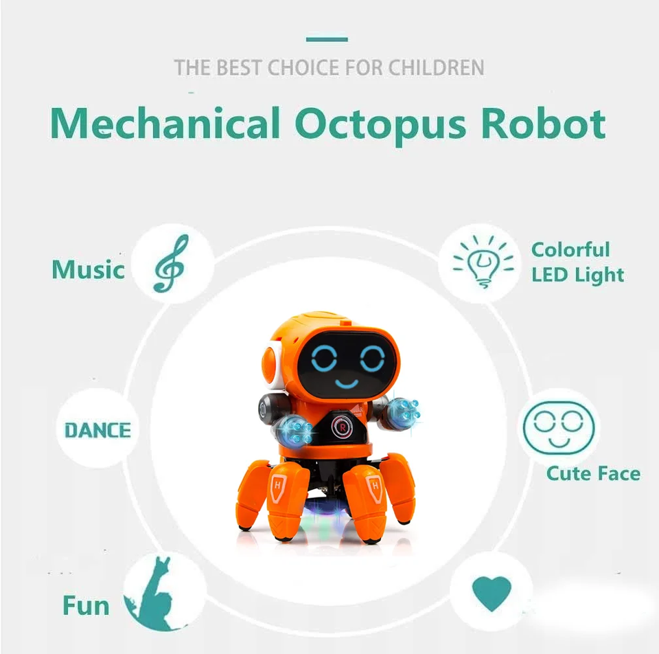 Intelligent Dancing Robot Toy with Lights and Music for Kids Ages 3-12 ...