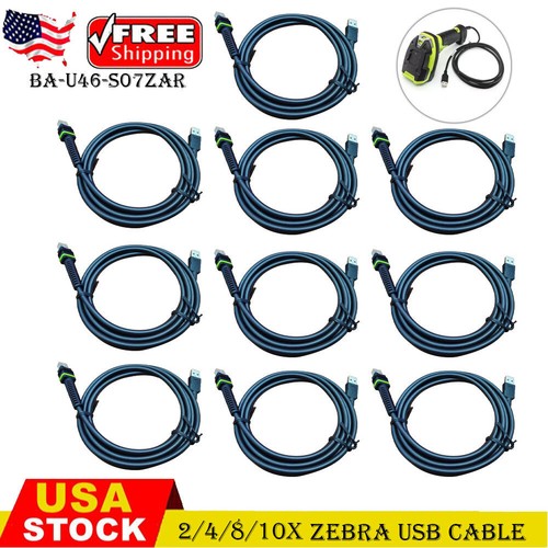 Lot 2/4/8/10Pack Zebra USB Data Transfer Cable CBA-U46-S07ZAR DS3608 ...