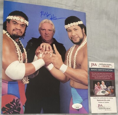 Bobby The Brain Heenan d.2017 Signed WWF Islanders Haku Tama 8x10 Photo ...
