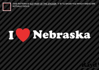 (2) I Love Nebraska Autocollant Décalque Découpé Vinyle | eBay