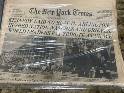 New York Times RARE CITY EDITION November 26, 1963 Kennedy ...
