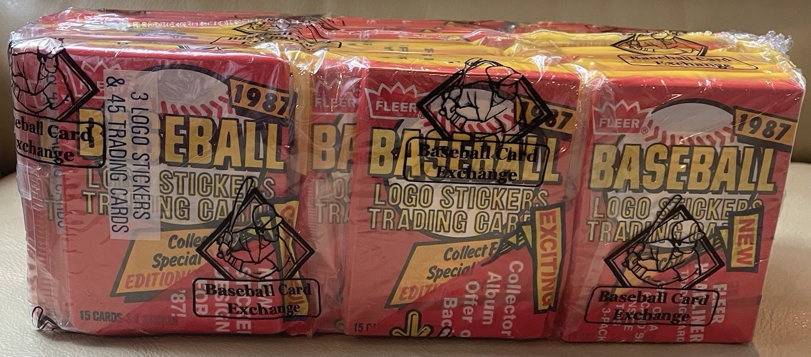 1987 Fleer Baseball Card Rack Pack Lot - 12 Packs = Wax Box BBCE ...