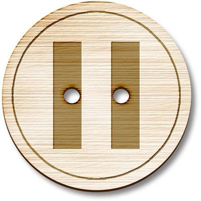 'Pause Button' Wooden Buttons (BT046829) | eBay